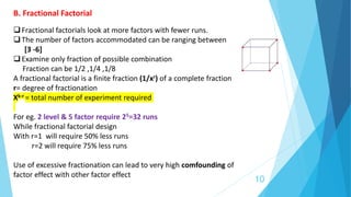 Design of experiment of pharmaceutical product and process | PPTX