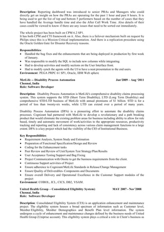 pega Resumes ' pega 7 training classes in USA | DOC