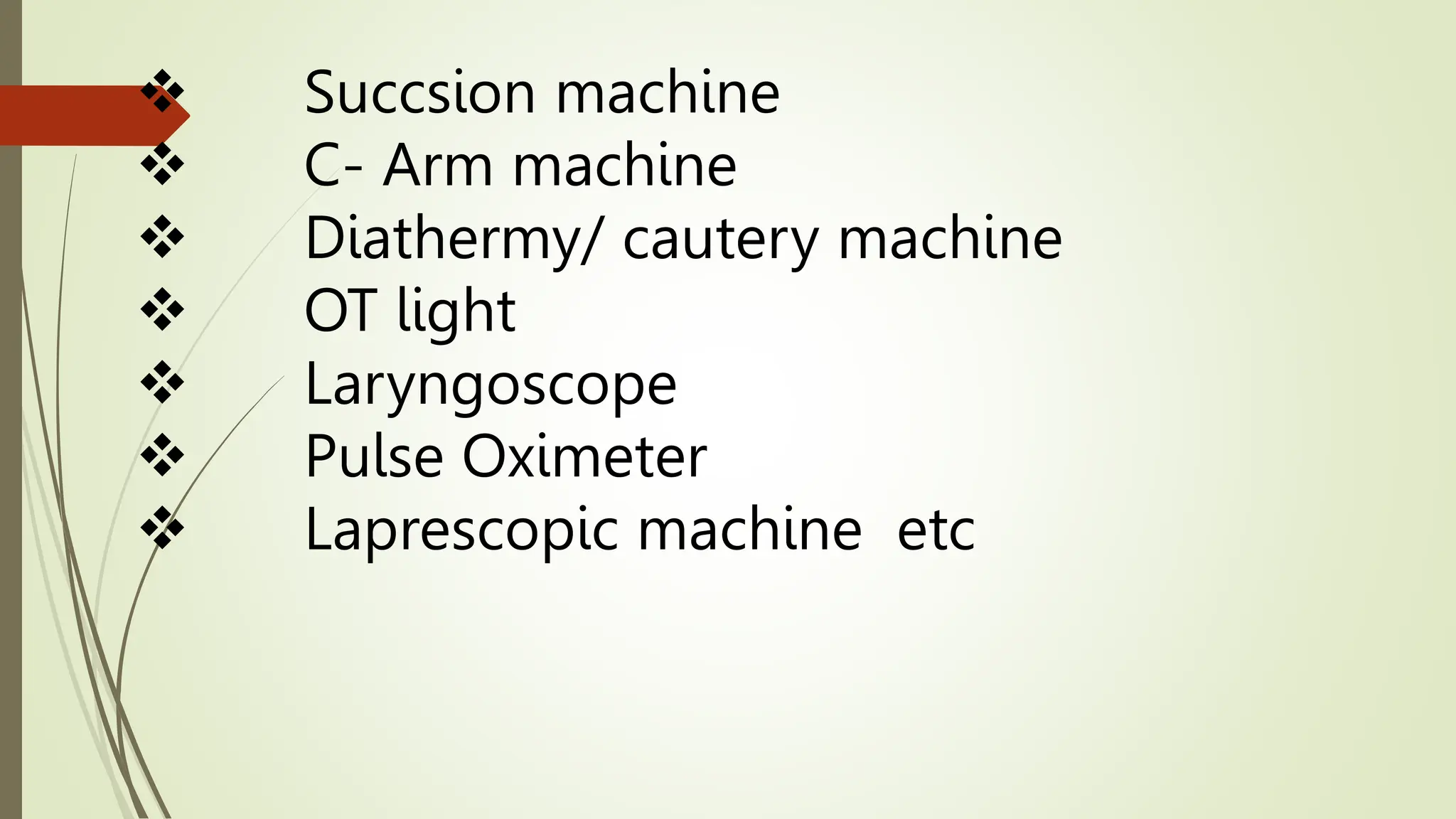 Electro medical equipment used in operation theator | PPTX