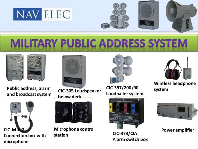 NAVELEC - Military Public Address System Supplies