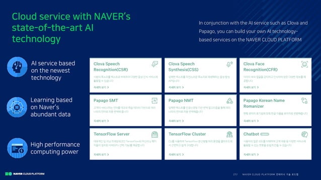 네이버 클라우드 플랫폼의 컨테이너 기술 로드맵 (NBP 박기은 CTO) - NAVER CLOUD PLATFORM in [2018 All About Container] | PPT