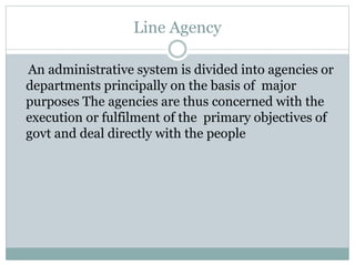 line and staff in public addmin M.A. | PPTX | Law