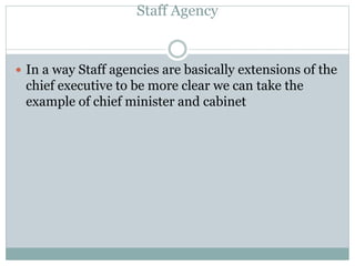 line and staff in public addmin M.A. | PPTX | Law