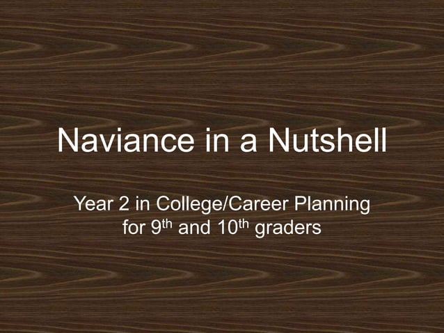 Naviance In A Nutshell | PPT