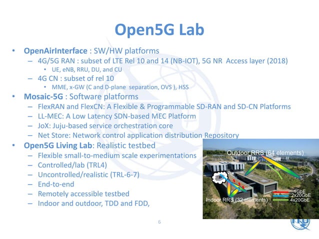 Open5G Lab Ecosystem of opensource platforms for open wireless ...