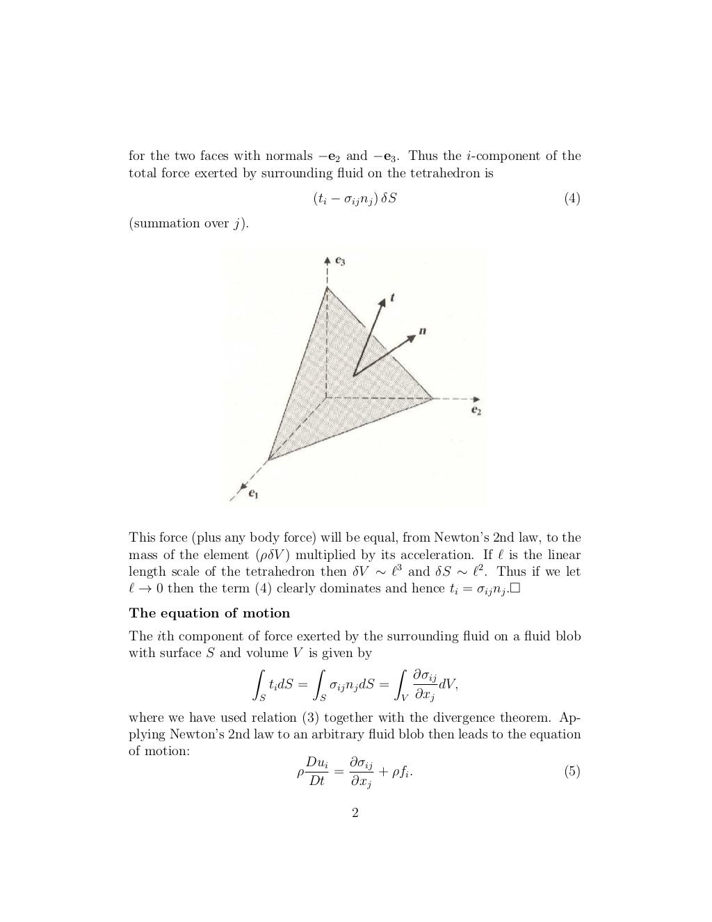 Navier strokes equation