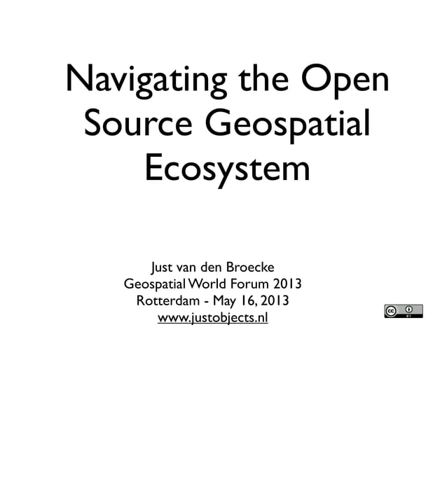 Navigating the Open Source Geospatial Ecosystem | PDF