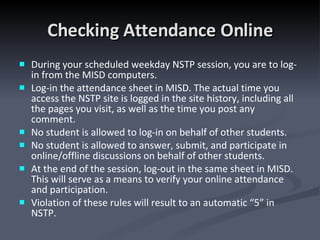 How to Use the NSTP site | PPT