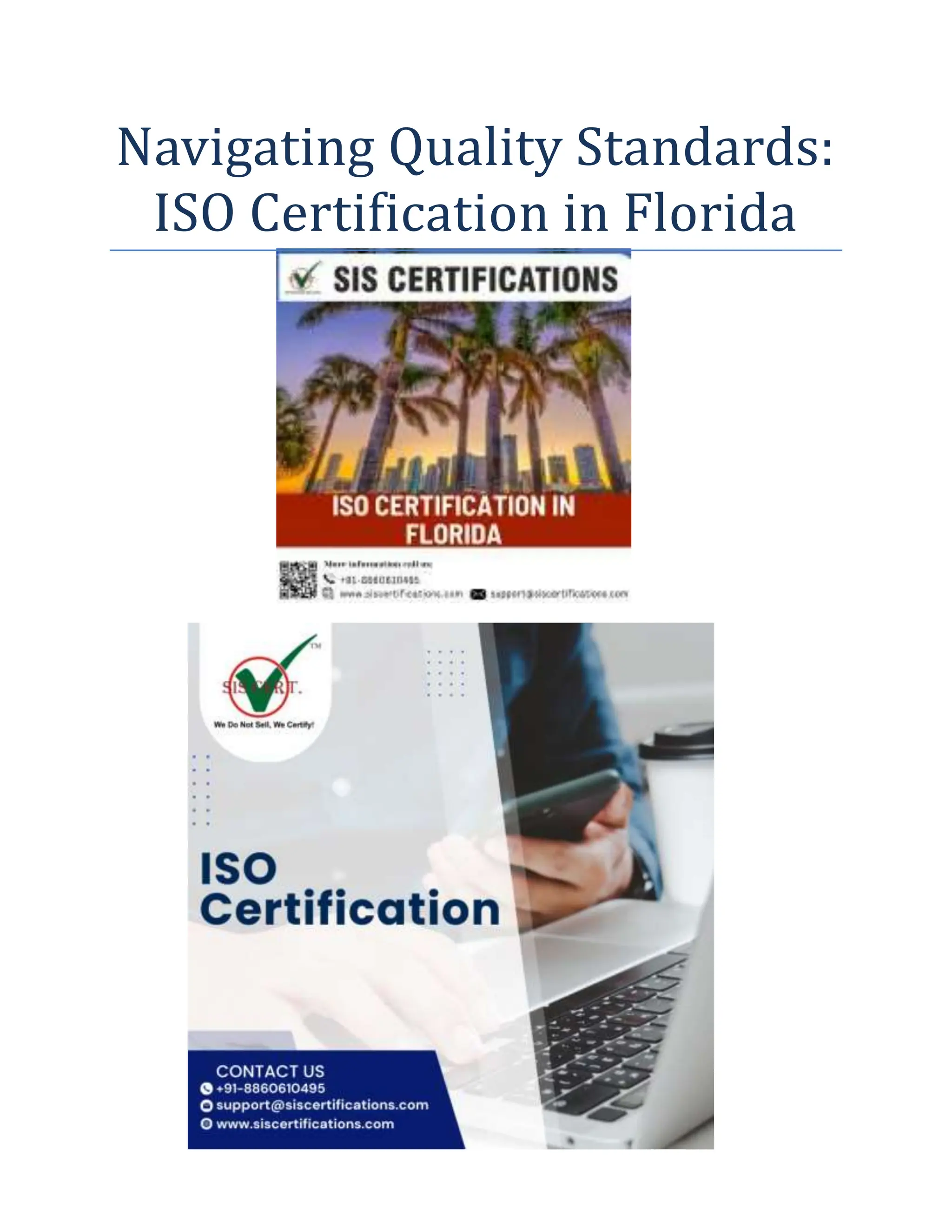 Navigating Quality Standards: ISO Certification in Florida | PDF | Free ...