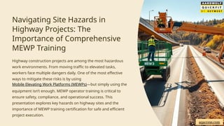 What is MEWP operator training & benifits | PPTX