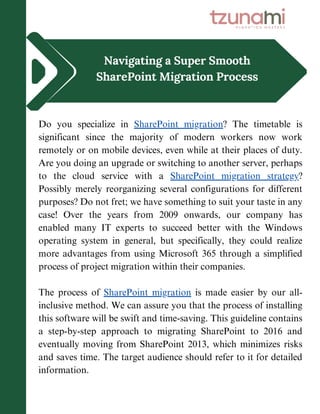 Navigating a Super Smooth SharePoint Migration Process.pdf