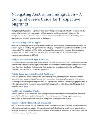 Navigating Australian Immigration – A Comprehensive Guide for Prospective Migrants.docx