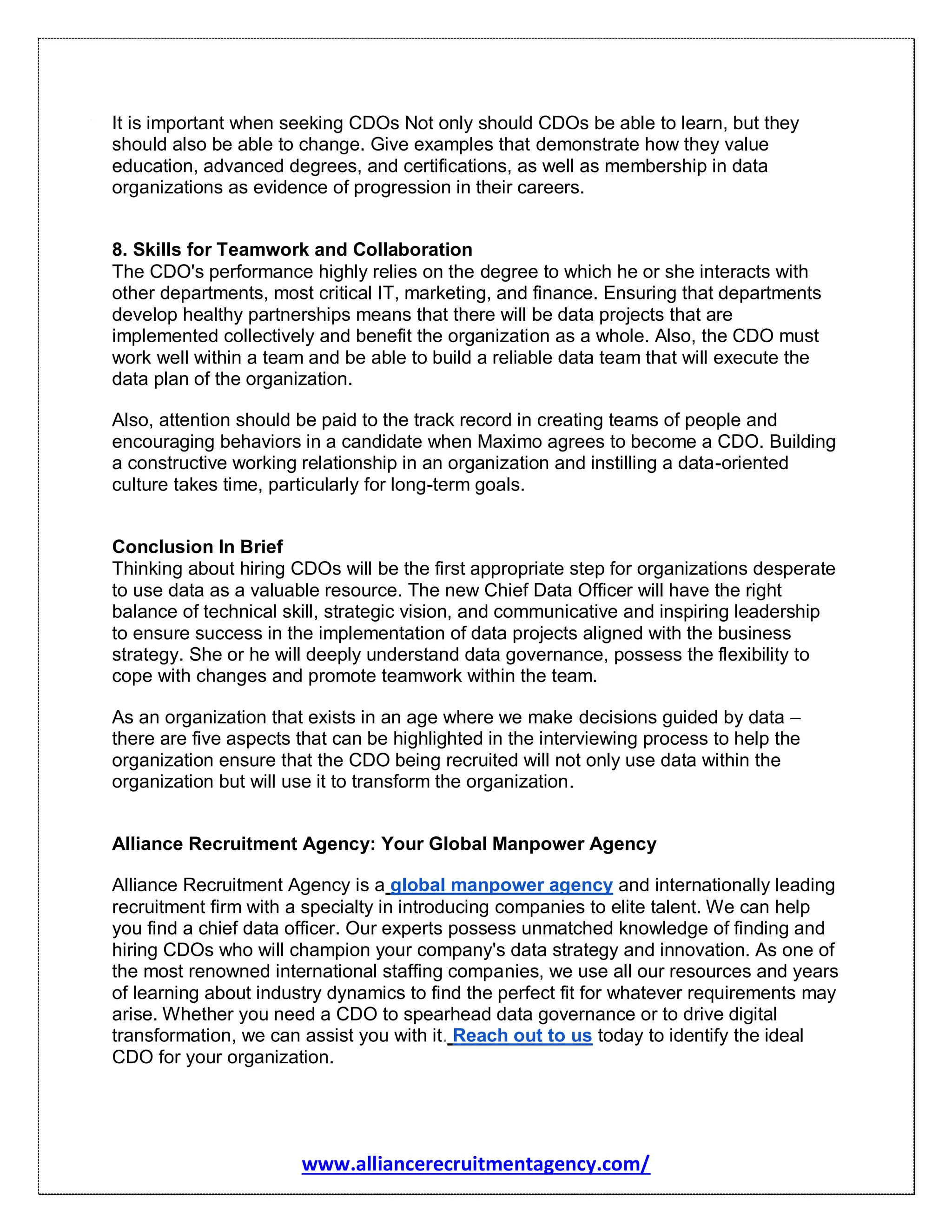 Navigating CDO Hiring Key Traits to Look for in a Chief Data Officer ...