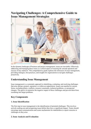 Issue Management: A Comprehensive Guide | Enterprise Wired | PDF