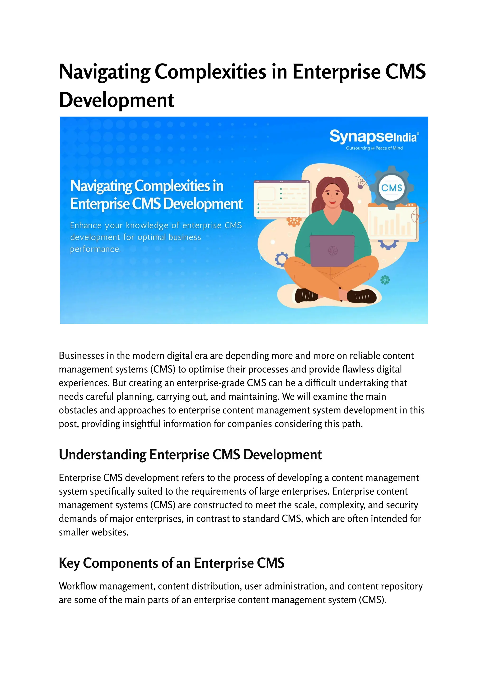 Mastering Enterprise CMS Development: A Comprehensive Guide | PDF