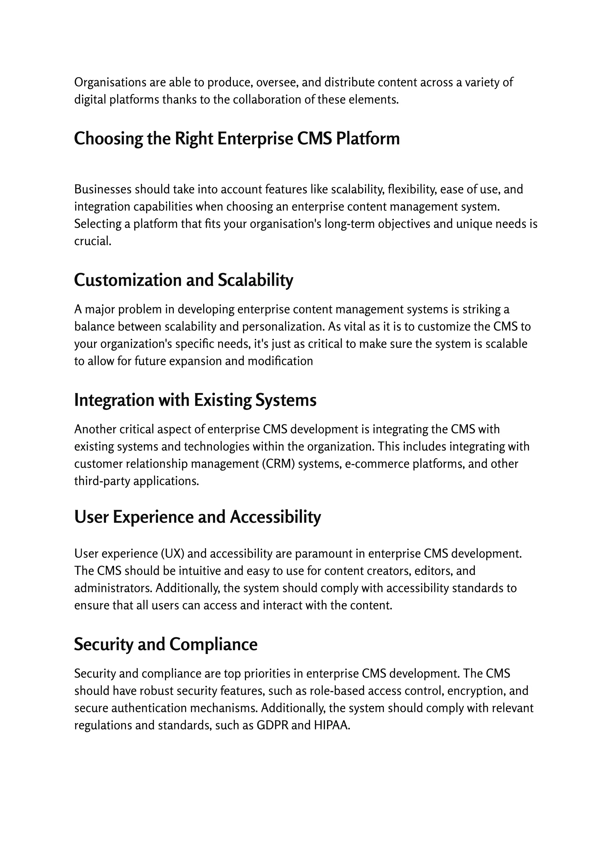 Mastering Enterprise CMS Development: A Comprehensive Guide | PDF