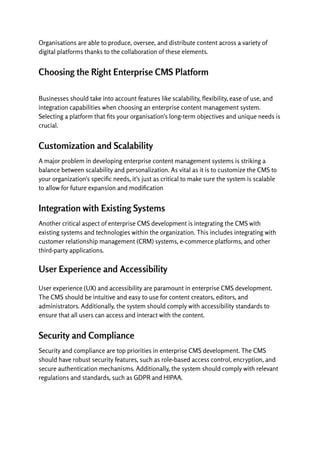 Mastering Enterprise CMS Development: A Comprehensive Guide | PDF