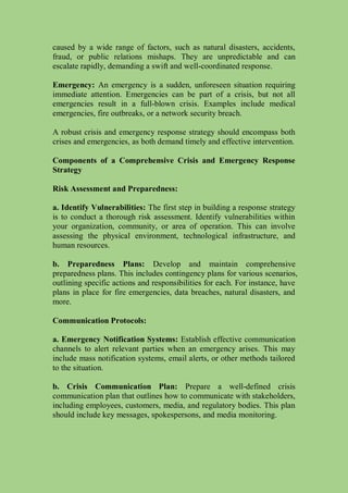 Empowering Resilience Through Effective Crisis Management | PDF ...