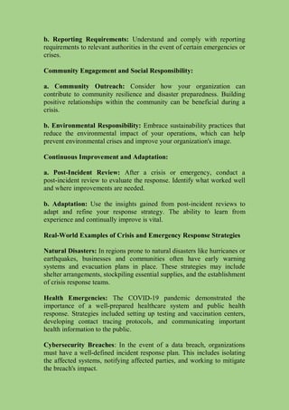 Empowering Resilience Through Effective Crisis Management | PDF