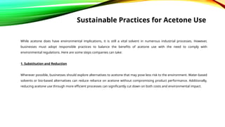 Understanding Environmental Regulations for Acetone Use | PPTX