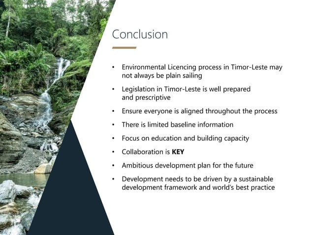 Navigating the Environmental Licensing process in Timor-Leste: plain ...