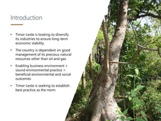 Navigating the Environmental Licensing process in Timor-Leste: plain ...