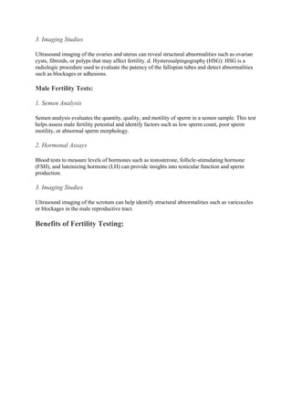Types of Female and Male Fertility Testing | The Lifesciences Magazine ...