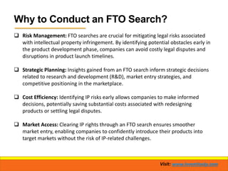 Navigating Intellectual Property: Ensuring Freedom to Operate with Strategic FTO Searches ...