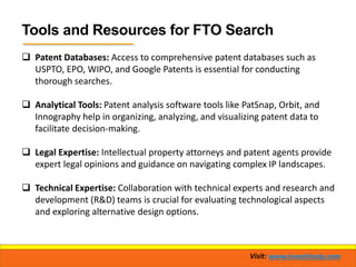 Navigating Intellectual Property: Ensuring Freedom to Operate with Strategic FTO Searches ...