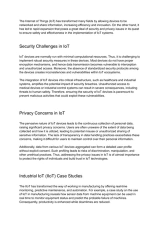 Navigating IoT Challenges_ Ensuring Security and Privacy in a Connected World | PDF