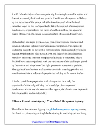 Navigating Leadership Transitions How Management Headhunters Ensure a ...