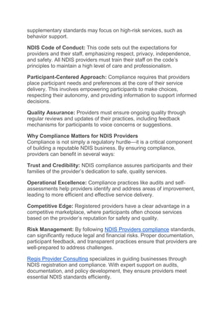 Navigating NDIS Provider Compliance and Essentials NDIS Registration ...