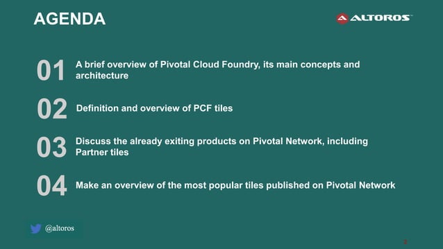 Navigating the Ecosystem of Pivotal Cloud Foundry Tiles | PPT