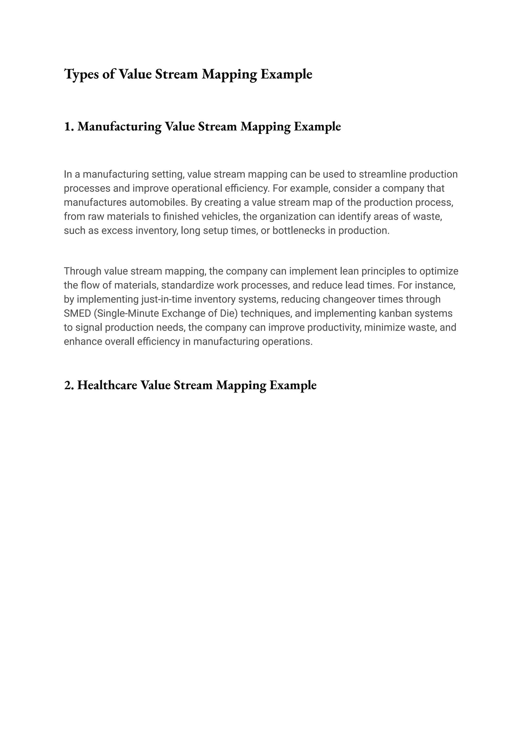 Navigating Process Improvement Value Stream Mapping Examples For