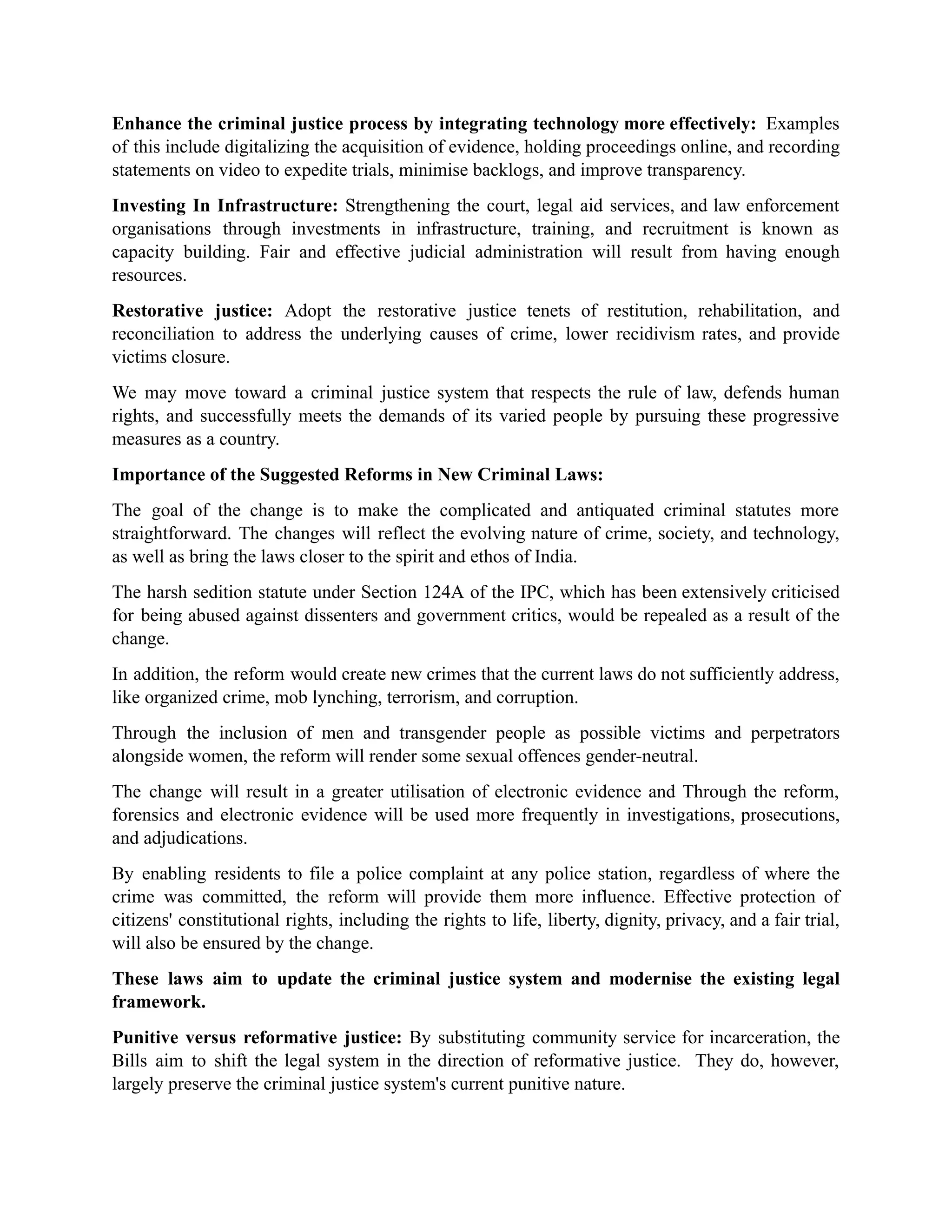 Navigating Recent Criminal Legislation within India's Legal Framework | PDF