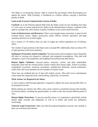 Navigating Recent Criminal Legislation within India's Legal Framework | PDF