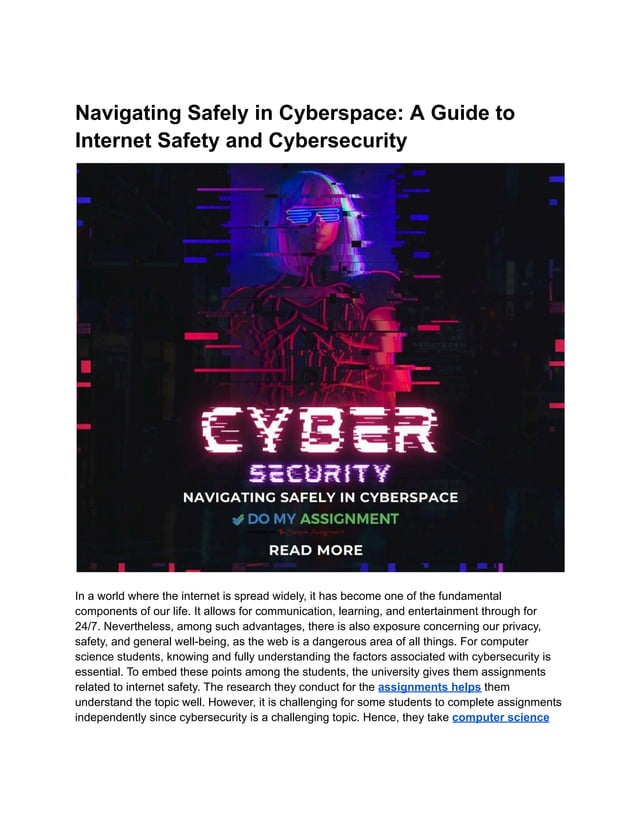 Navigating Safely in Cyberspace_ A Guide to Internet Safety and ...