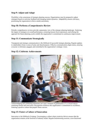 Navigating Success: 14 Steps of the Strategic Planning Process | PDF
