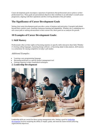 10 Best Examples of Career Development Goals | Future Education Magazine | PDF | Career Planning ...