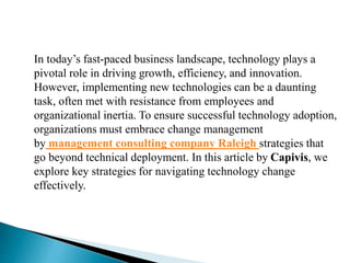 Navigating Technology Change: Strategies for Successful Implementation ...