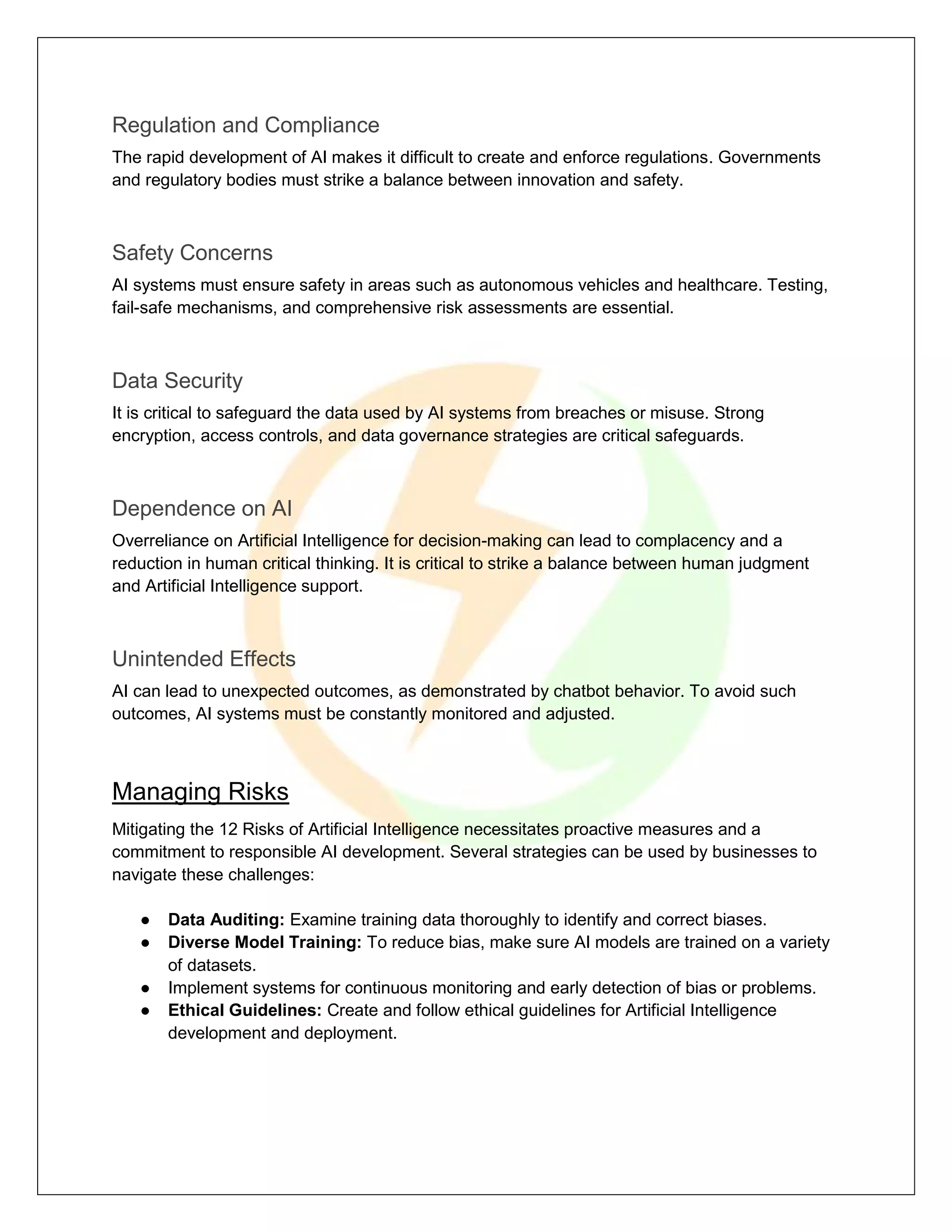 Navigating the 12 Risks of Artificial Intelligence - oragetechnologies .pdf