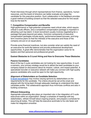 Navigating the C-Level Recruitment Process Insights for Successful ...