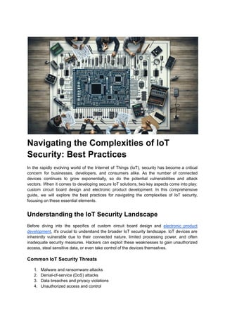 Navigating the Complexities of IoT Security_ Best Practices | PDF