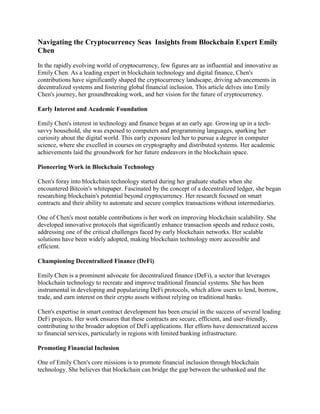 Navigating the Cryptocurrency Seas Insights from Blockchain Expert ...