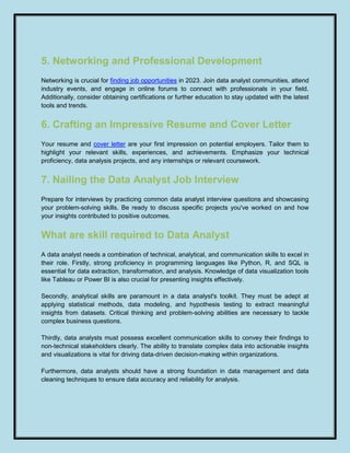 Navigating the Data Analyst Job Market in 2023- A Comprehensive Guide | PDF