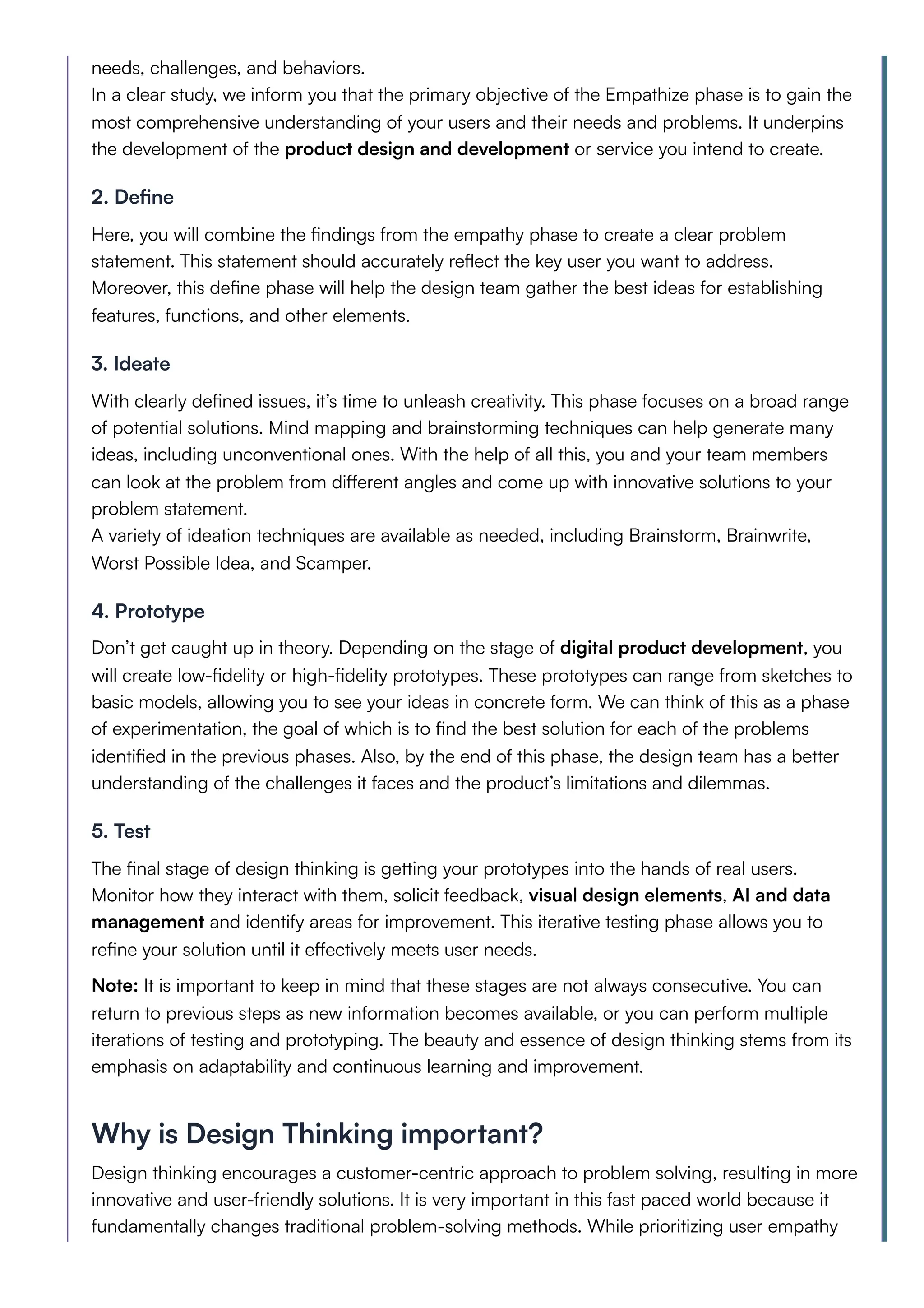 Navigating the Design Thinking Process.pdf | Technology & Computing