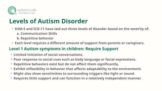 Navigating the Different Levels of Autism | PPTX