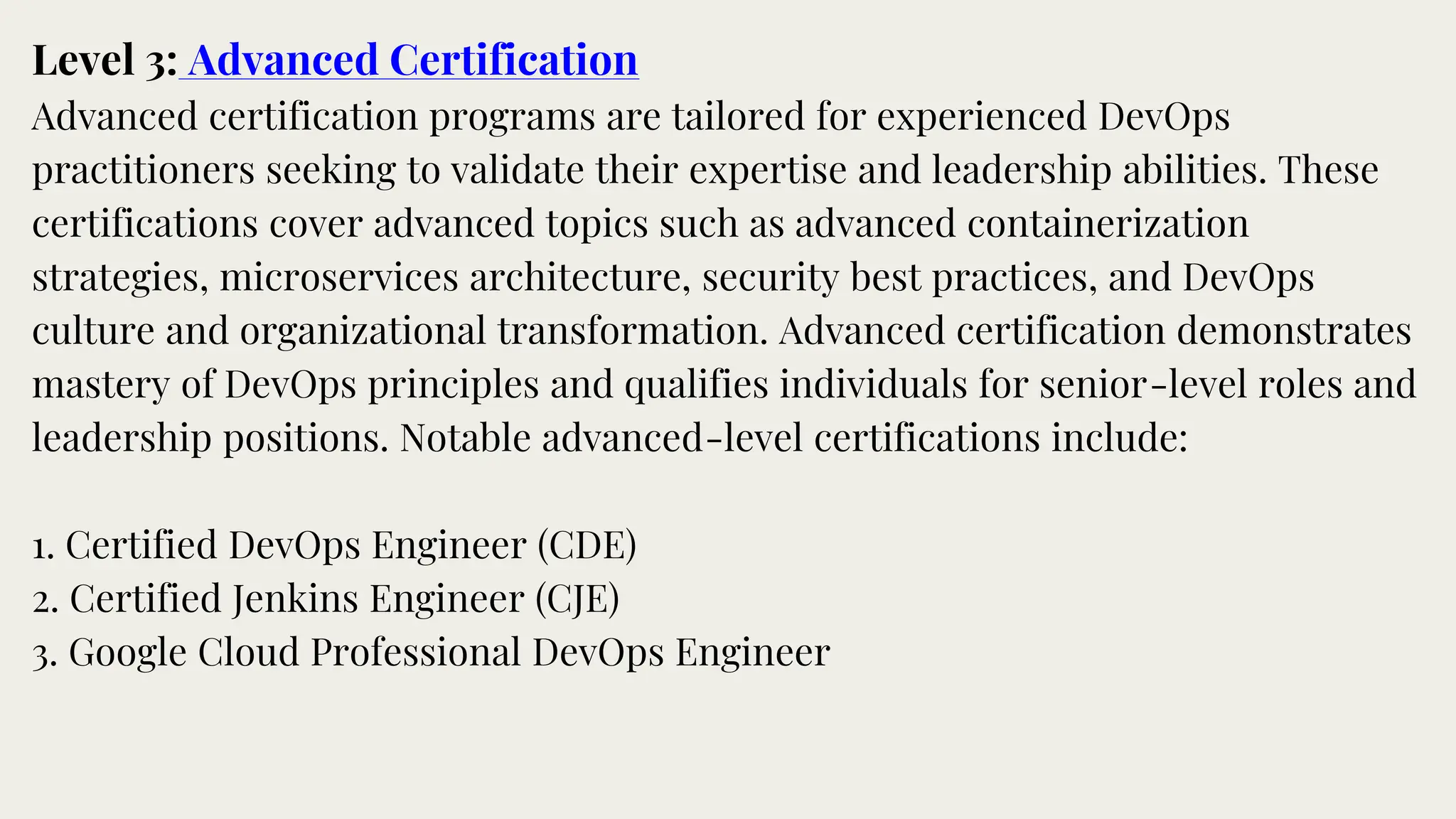 Navigating the Different Levels of DevOps Certification Beginner to ...