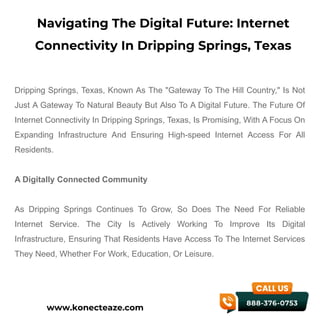 Navigating The Digital Future: Internet Connectivity In Dripping ...