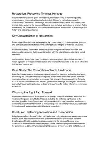 Navigating the Distinctions Between Renovation and Restoration in ...